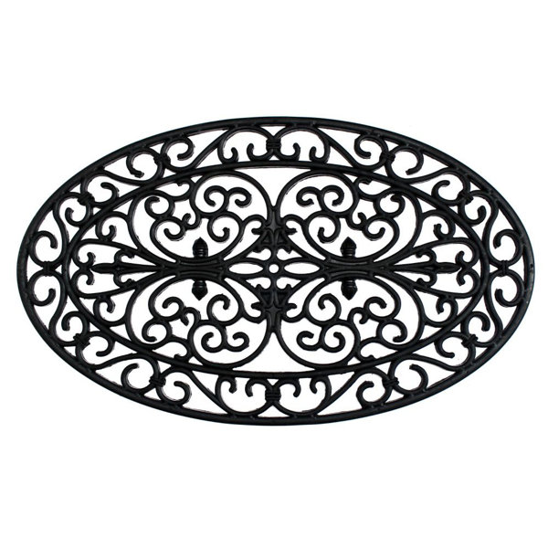 Fleur De Lis Living Shorewood Trellis Rubber 30 in. x 18 in. Non-Slip ...