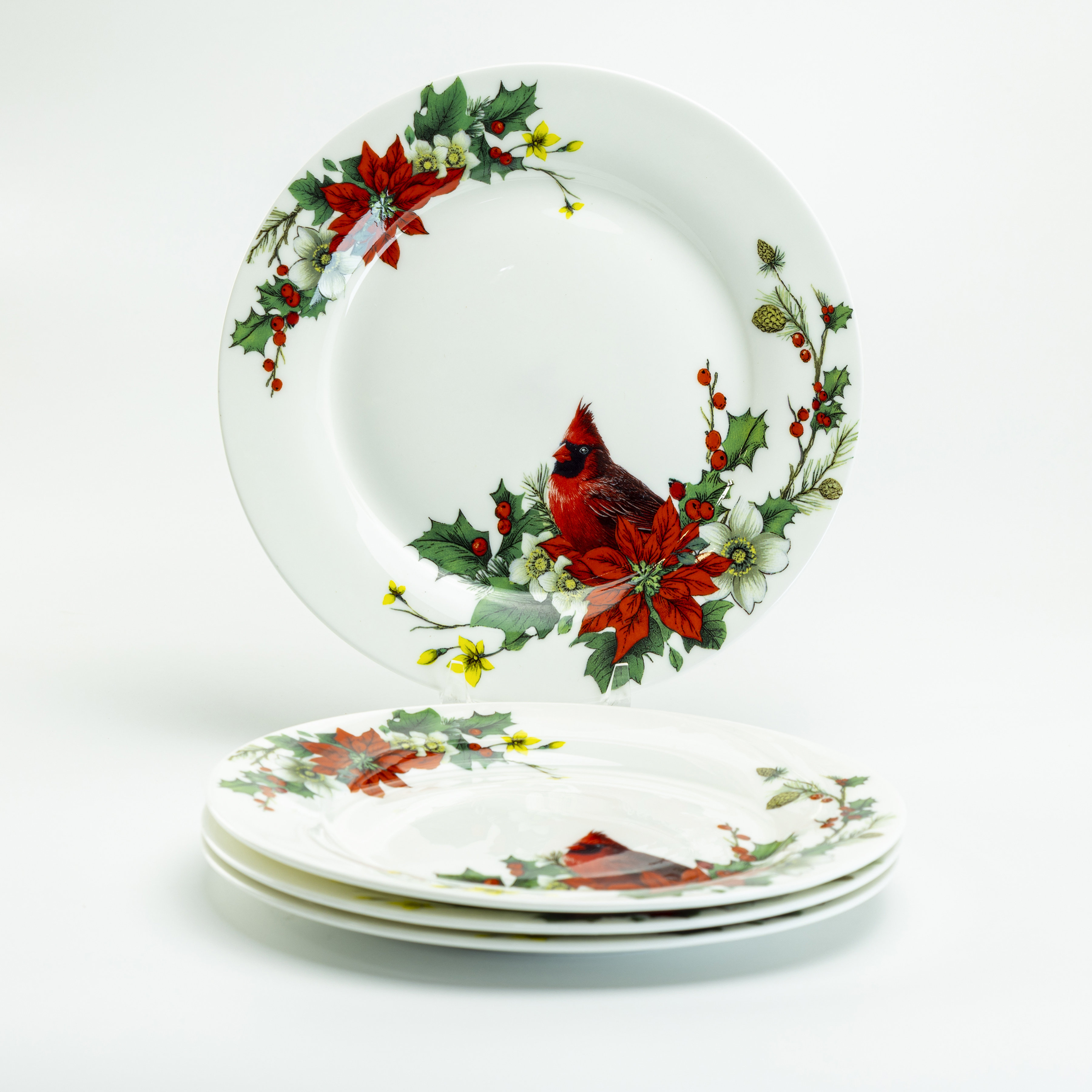 Grace's Tea Ware Cardinal Poinsettia Bone China Dessert / Salad Plate 7 ...