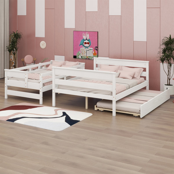 Harriet Bee Avoca Kids Twin Over Full Bunk Bed with Trundle - Wayfair ...
