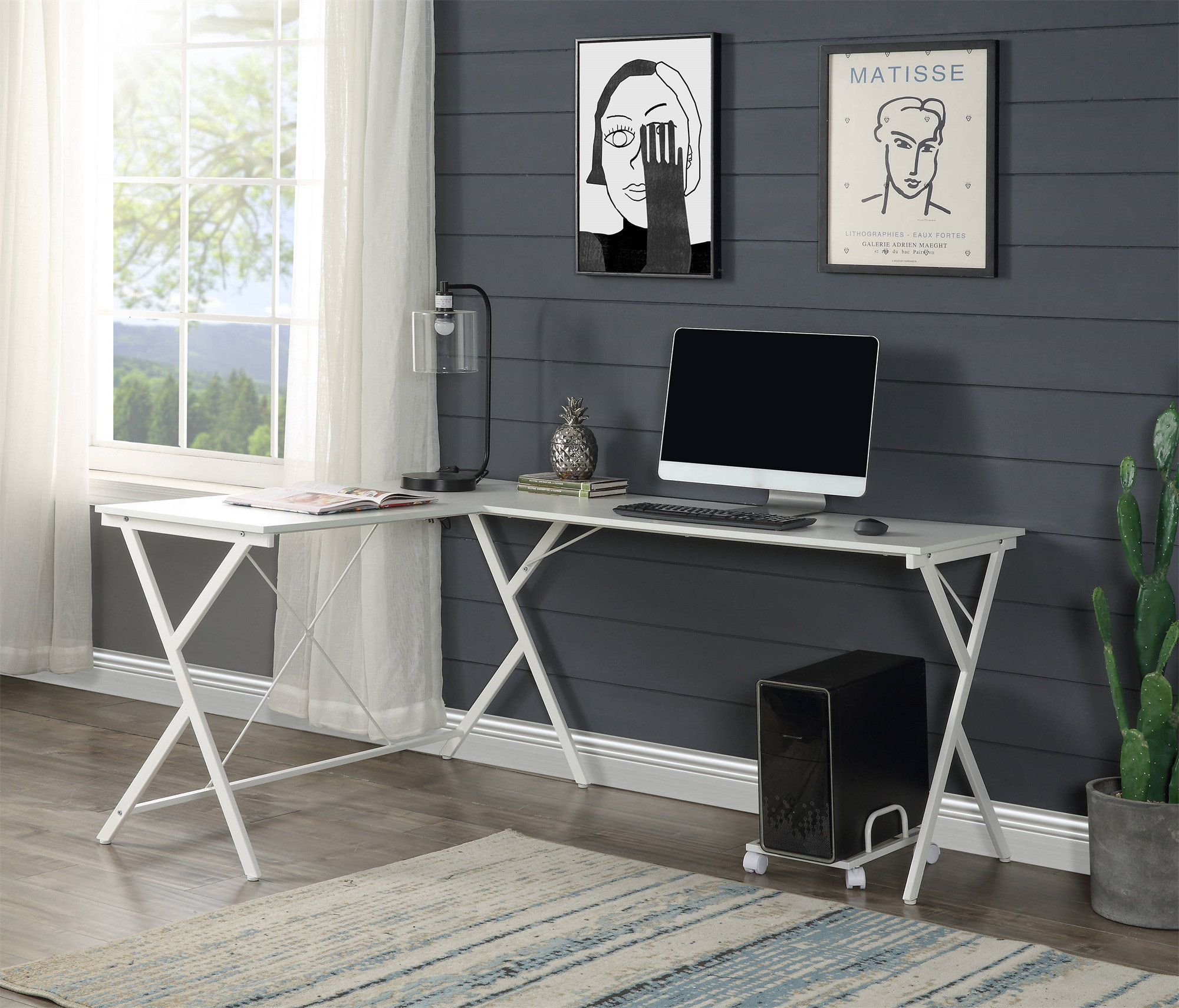17 Stories Dazenus Finish Computer Desk (Not Including Office Chairs ...