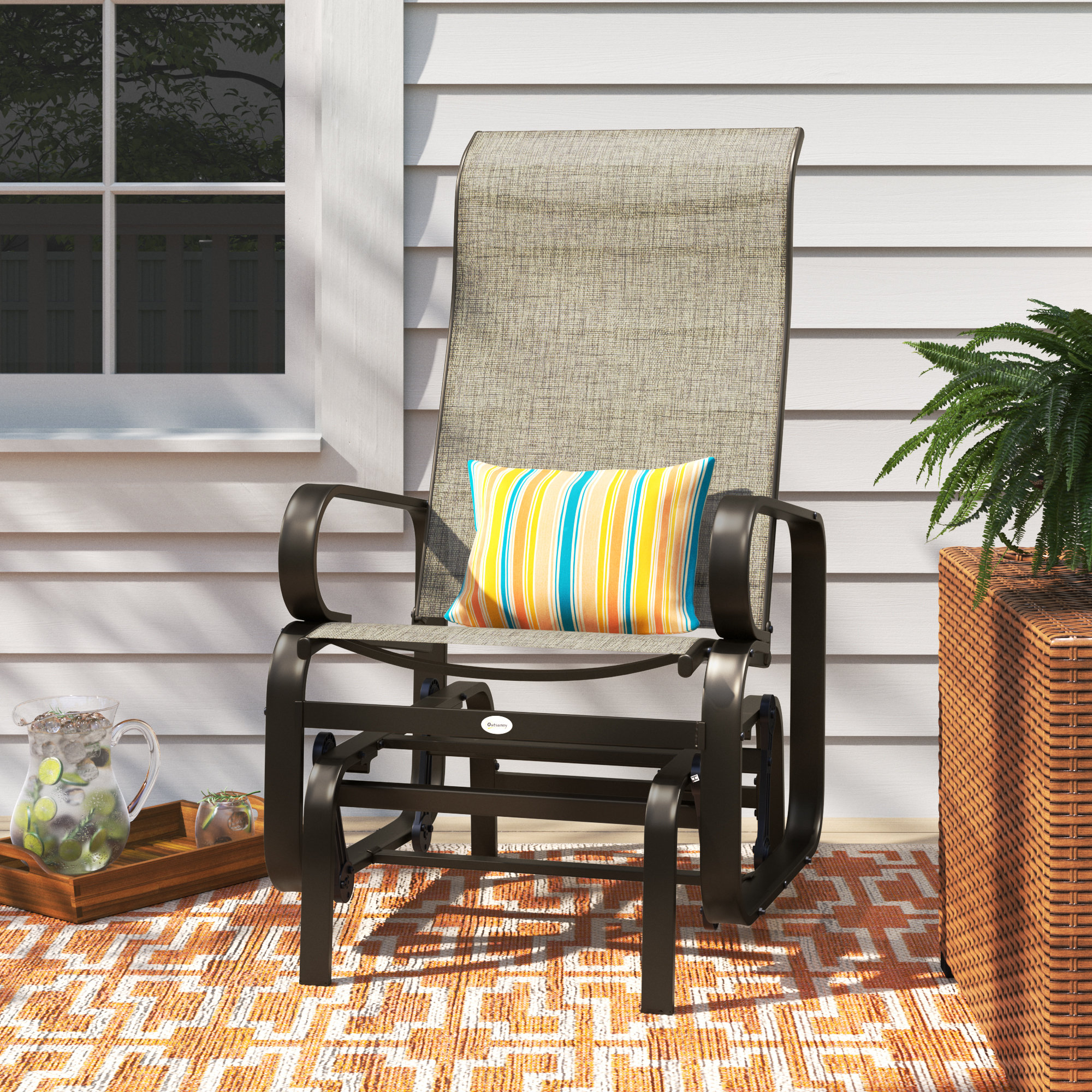 Sol 72 Outdoor™ Yessenia Outdoor Glider Chair, Gliders for Outside ...