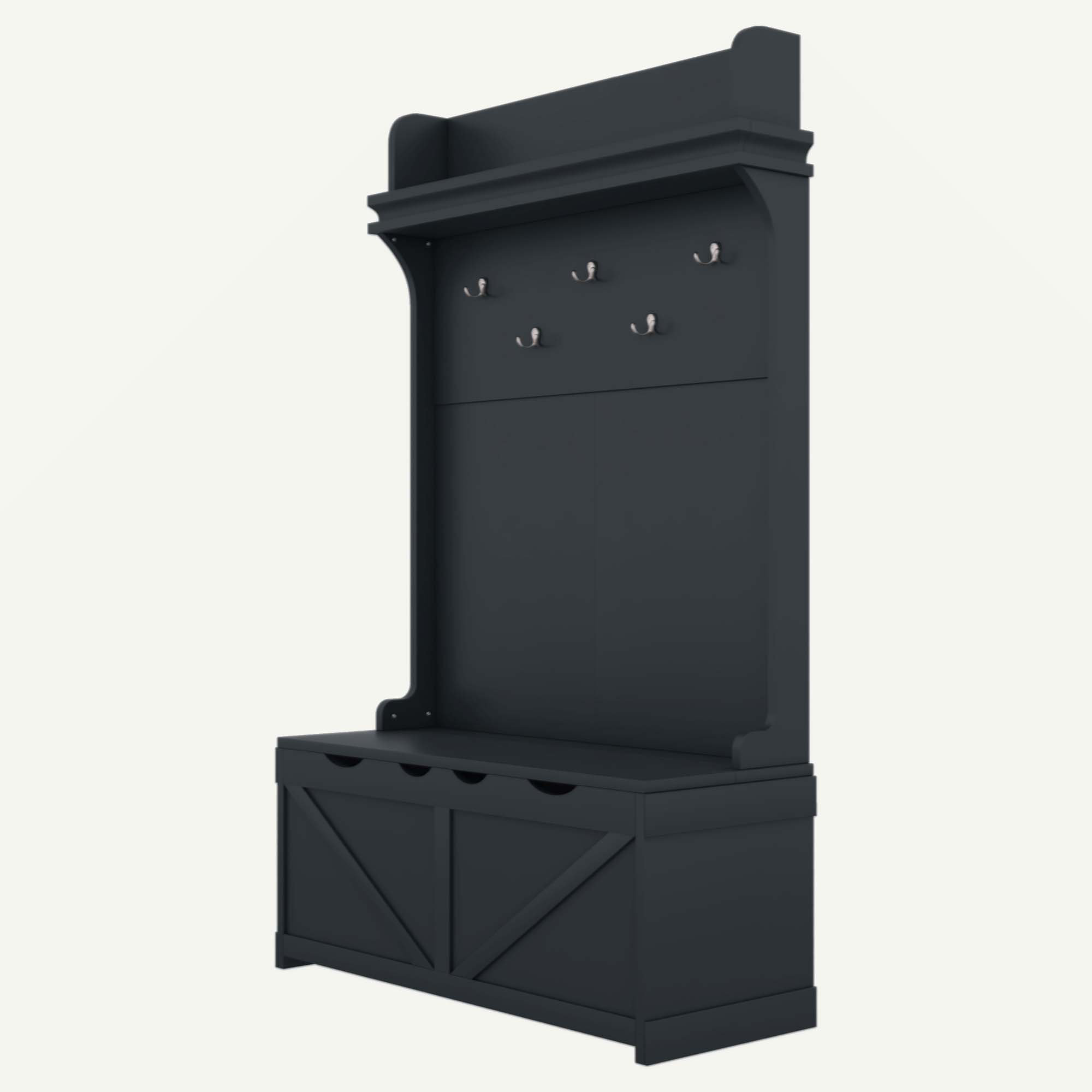 Rosalind Wheeler Hall Tree With Storage Bench, Entryway Bench With Drawer And 5 Hooks, Coat Rack ...