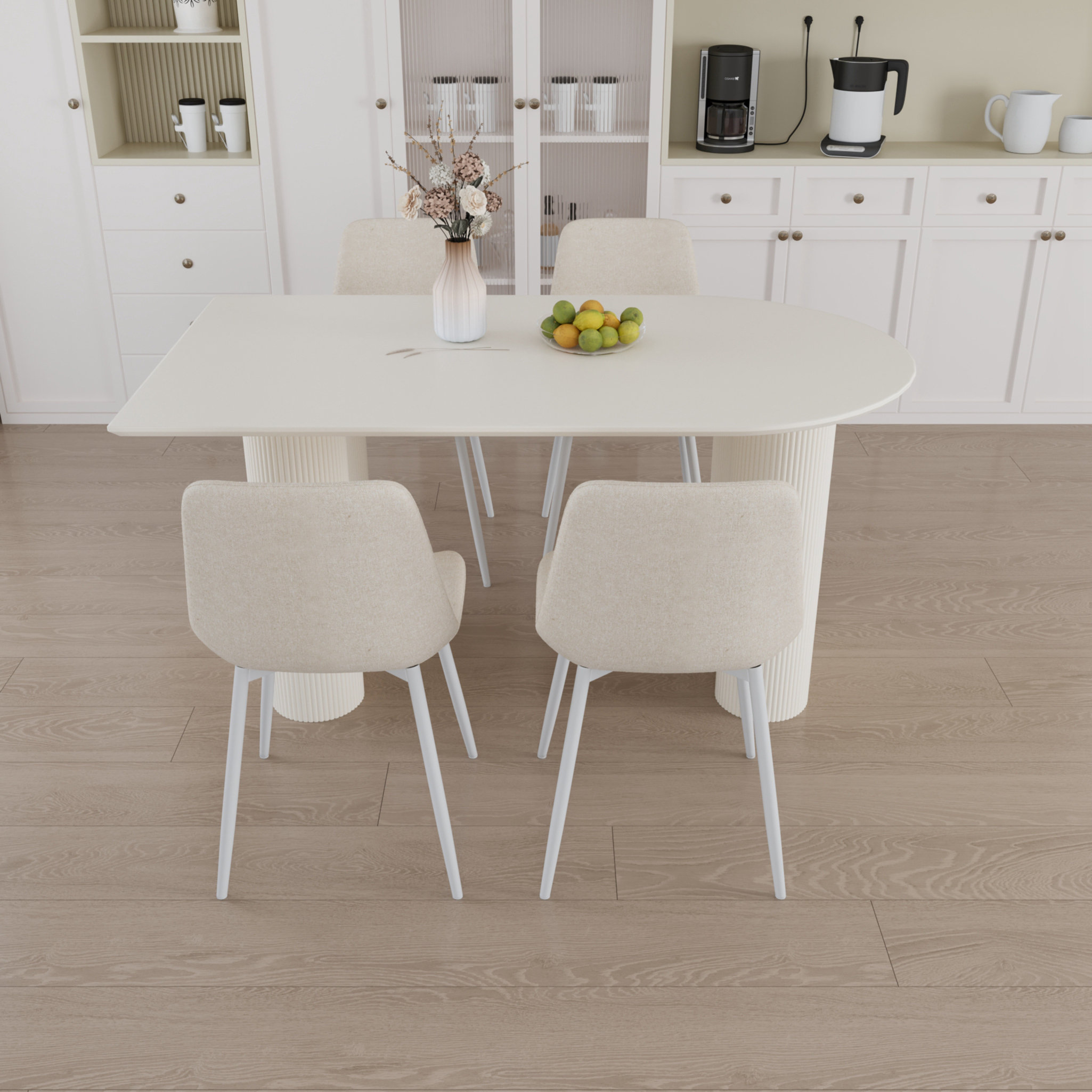 George Oliver 63 " MDF New Style Dining Table And Modern Dining Chair ...