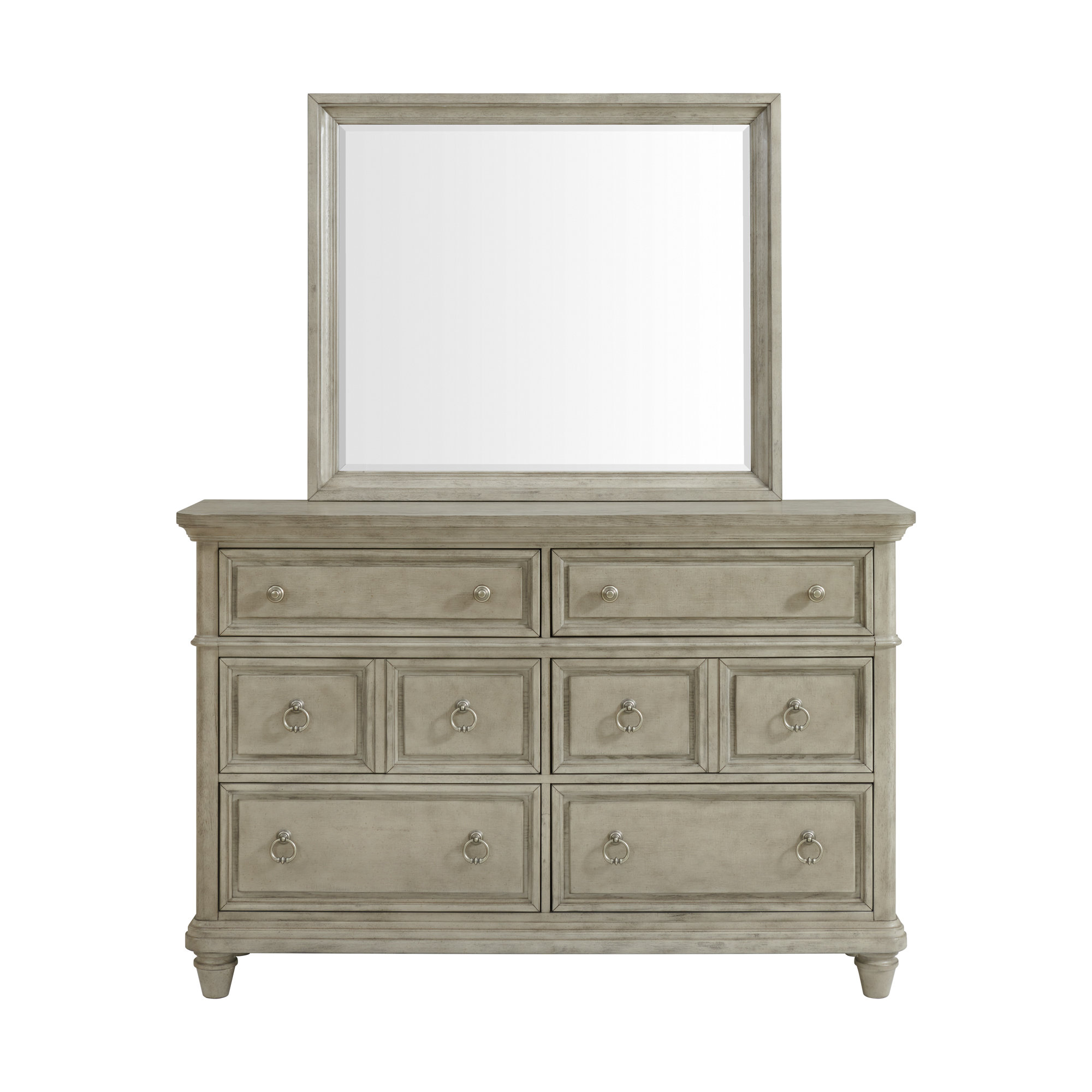 Lark Manor™ Dresser And Mirror Set In Light Grey | Wayfair
