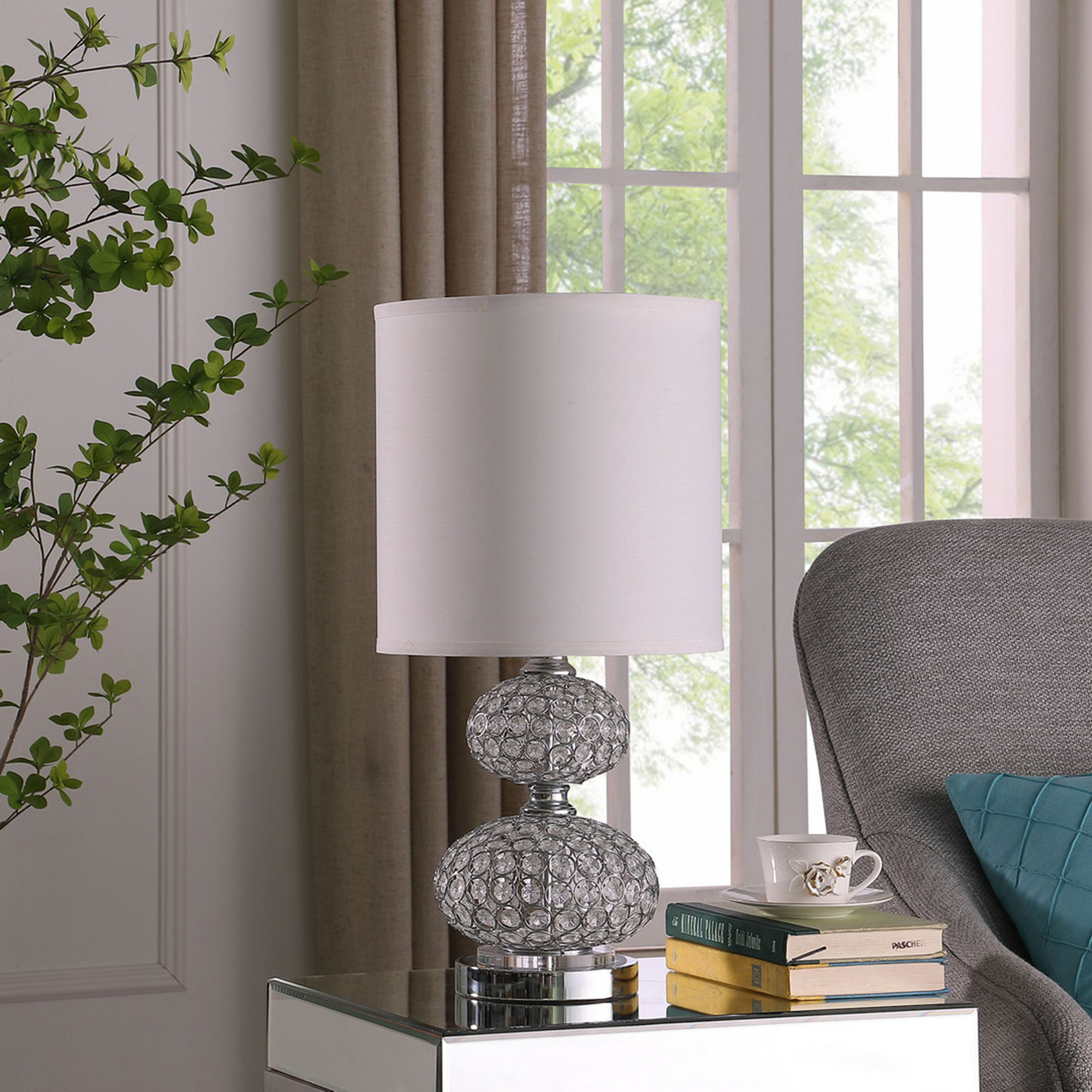 House of Hampton® Retro Crystal-Inspired Table Lamp | Wayfair