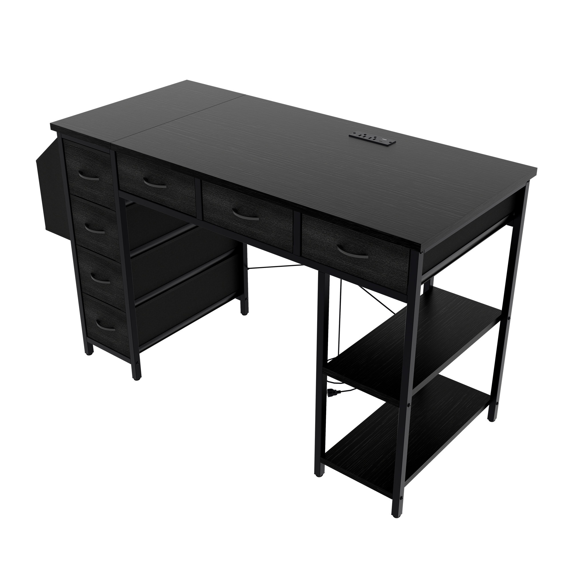 Wrought Studio™ 47.3" Computer Desk With 7 Drawers | Wayfair