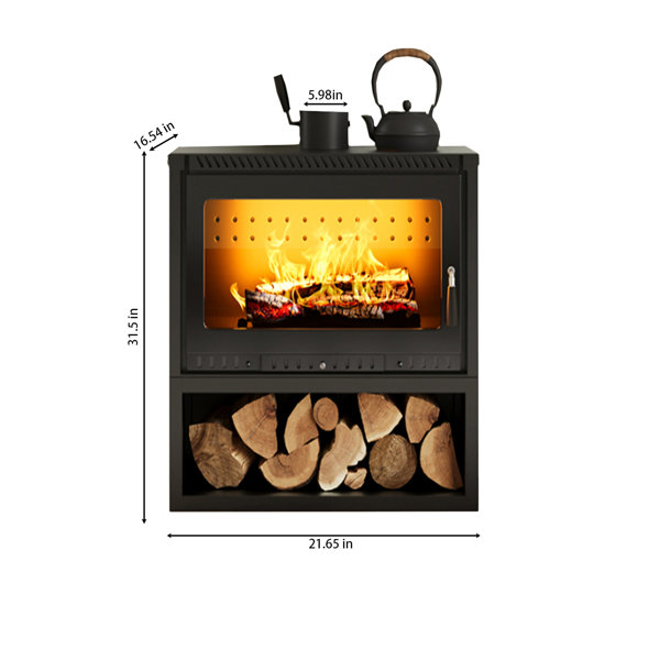 Hart Enjoy life Domestic indoor fireplace with wood storage - Wayfair ...