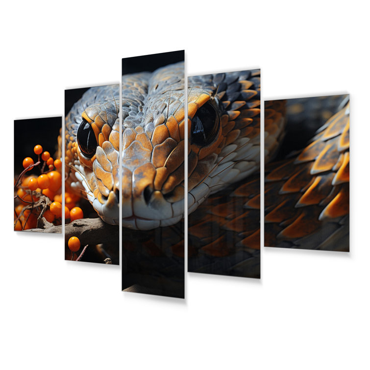 Latitude Run® Africa Snakes Slither On Metal 5 Pieces Print - Wayfair ...