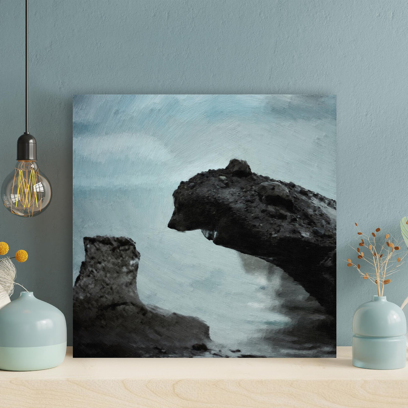 Rosecliff Heights Two Big Rocks - 1 Piece Square Graphic Art Print On ...