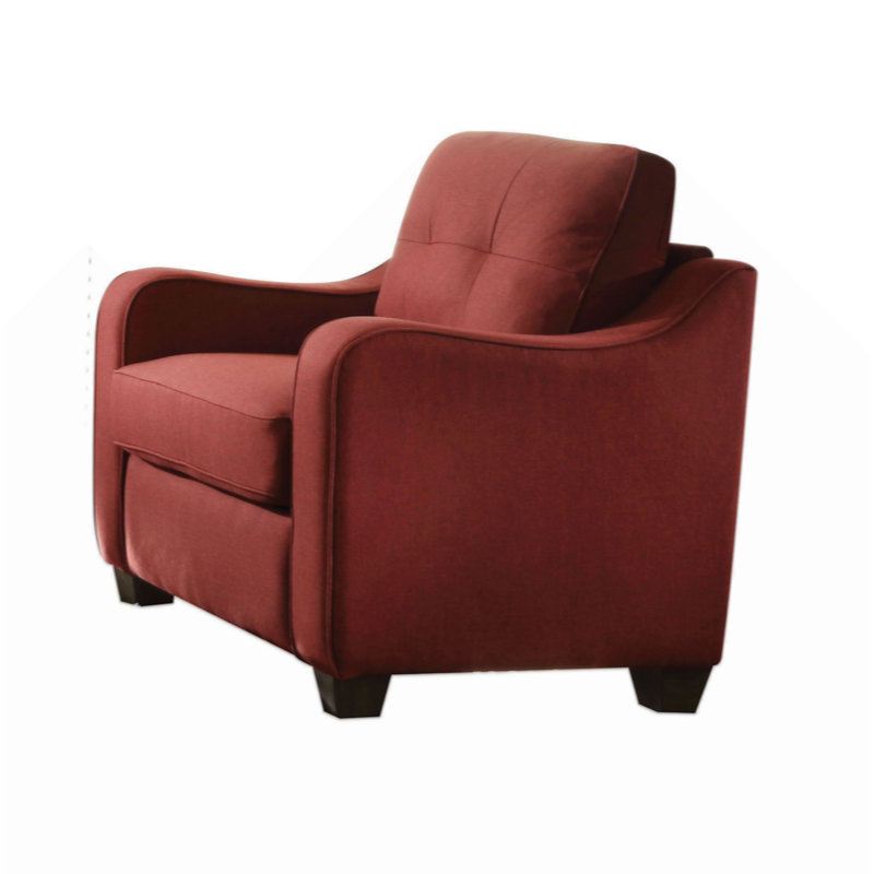 Latitude Run® Red Accent Chair With Sloped Arm | Wayfair