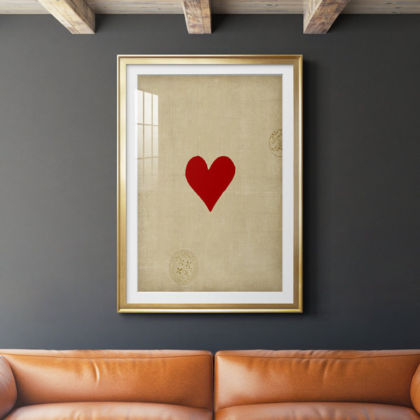 Latitude Run® Heart Premium Framed Print - Ready To Hang | Wayfair