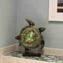 Bay Isle Home™ Turbeville Rustic Metal and Capiz Shell Table Top Turtle ...