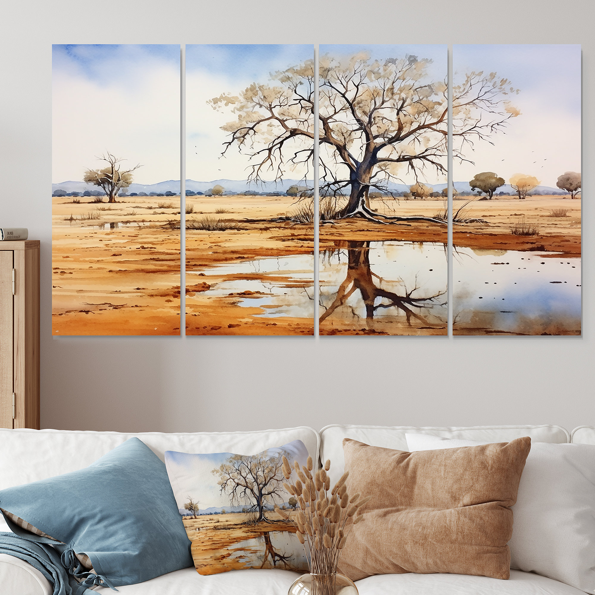Union Rustic Australian Outback Landscape V - Australia 4 Piece Wall ...