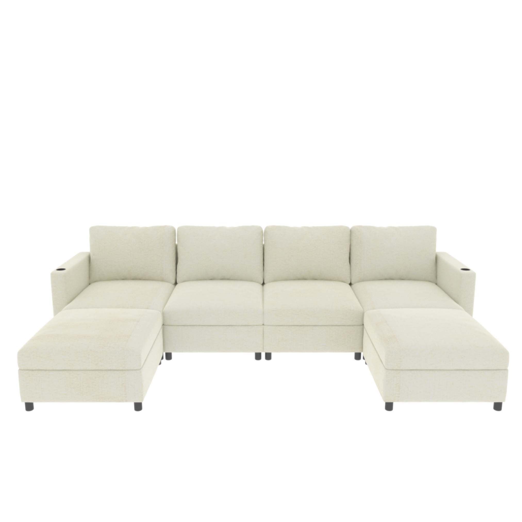 Latitude Run® Modern Large U-Shape Modular Sectional Sofa With Storage ...