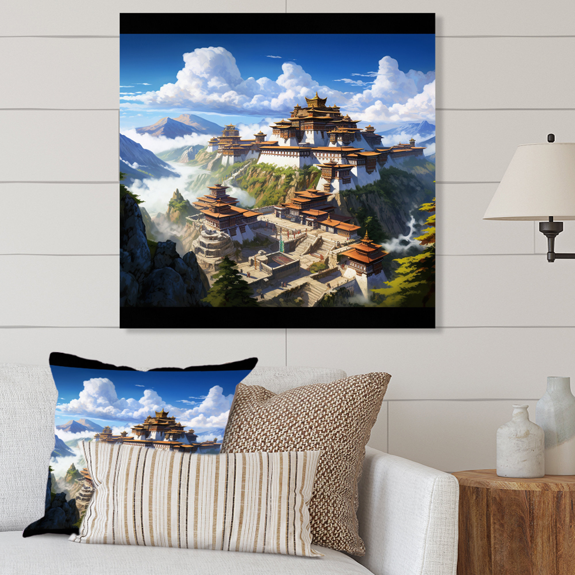 Winston Porter Asian Art Tibetan Monastery I - Asian Metal Wall Art ...