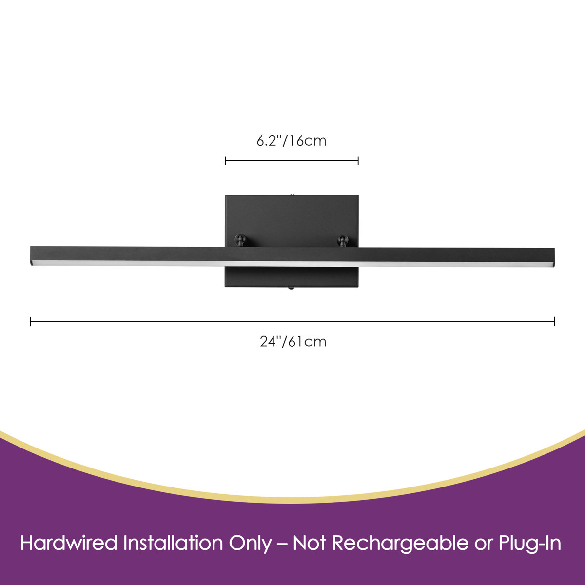 Wade Logan® Dimmable LED Aluminum Wall Mounted Hardwired Picture Light ...