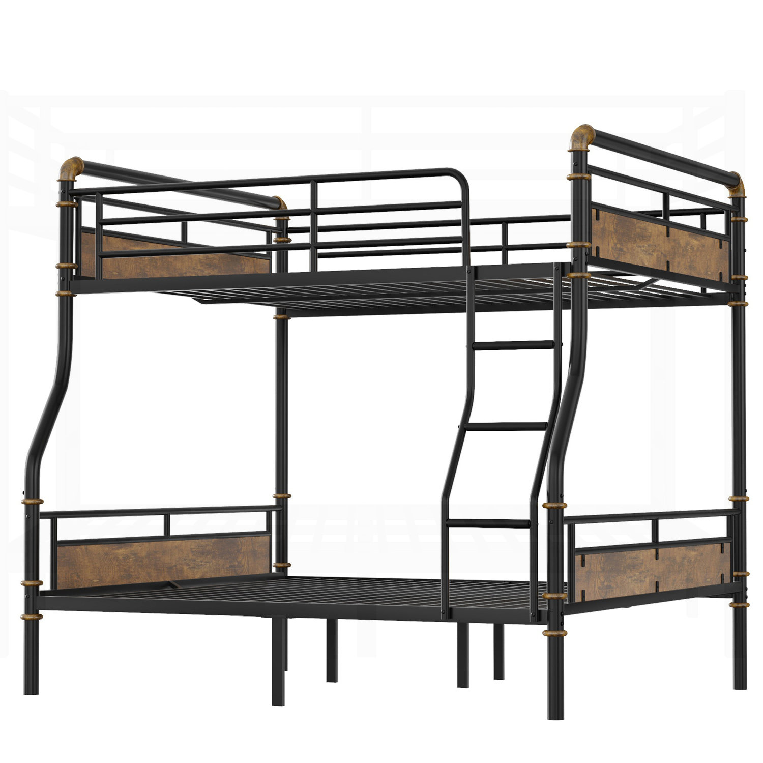 Mason & Marbles Versatile Industrial Metal Bunk Bed for Teens, Ensuring ...