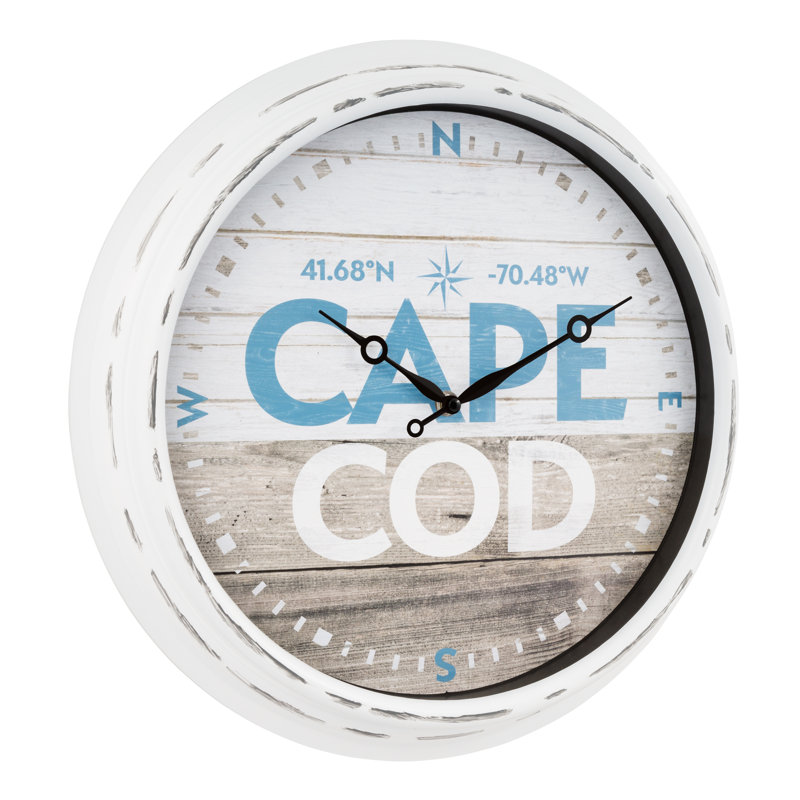 Breakwater Bay Leawood 15.75" Cape Cod Indoor/Outdoor Quartz Clock ...