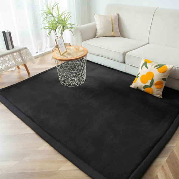 MAXYOYO 1.2inch Thick Memory Foam Area Rug,Rectangle Solid Color Area ...