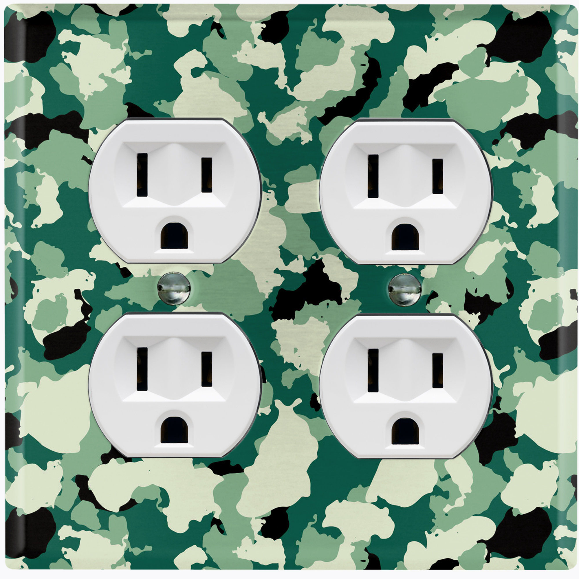 WorldAcc Patterned 2 - Gang Duplex Outlet Standard Wall Plate | Wayfair
