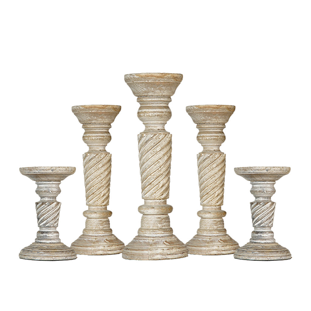 Ophelia & Co. 12'' H Wood Tabletop Pillar | Wayfair