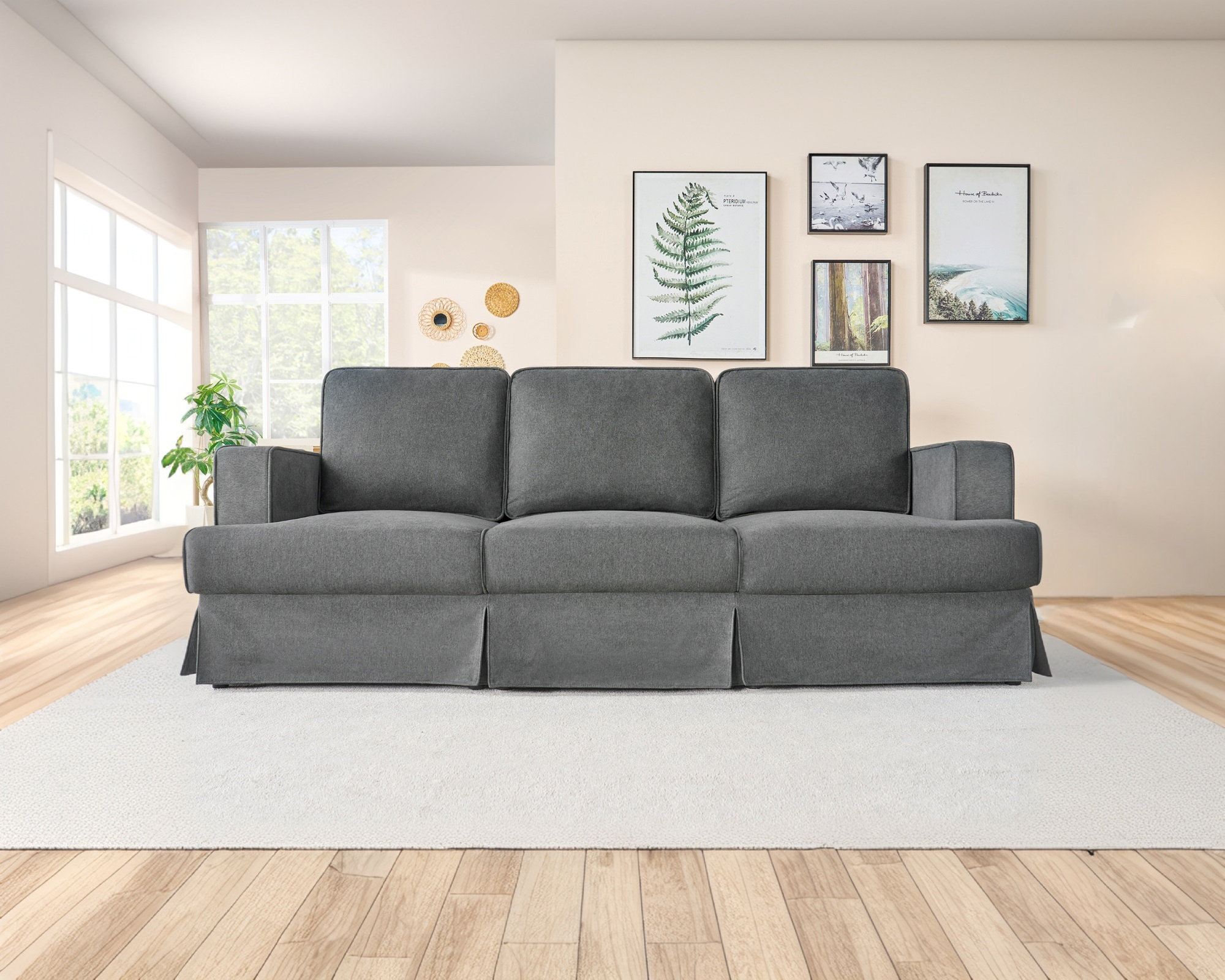 Wade Logan® Cesario 89'' Square Arms Sofa & Reviews | Wayfair
