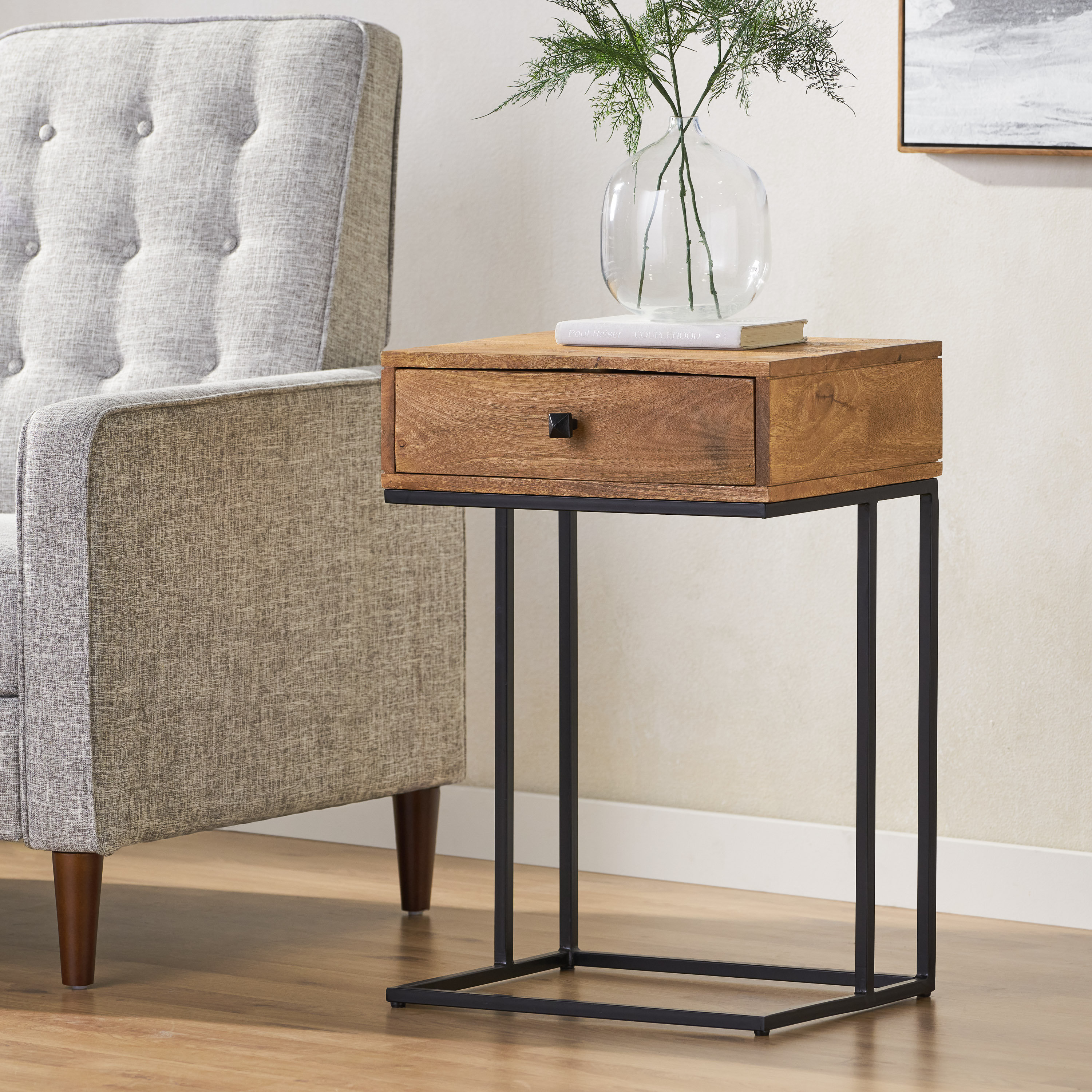Latitude Run® Ardson Solid Wood Top End Table with Storage | Wayfair