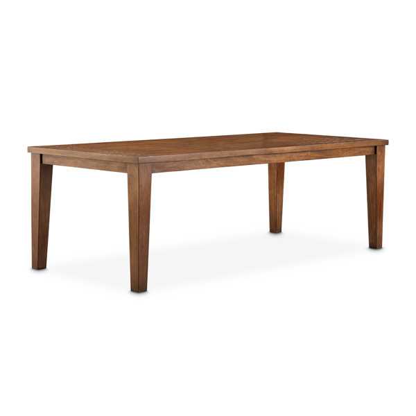 Michael Amini Brooklyn Walk Rubberwood Solid Wood Base Dining Table ...