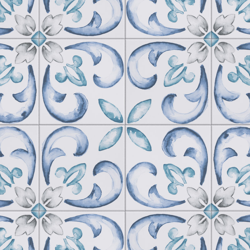 Merola Tile Saint Germain 6" x 6" Porcelain Singular Wall & Floor Tile ...