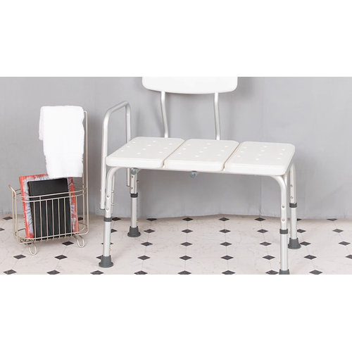 Flash Furniture Phoebe Aluminum Height Adjustable Medical Shower ...