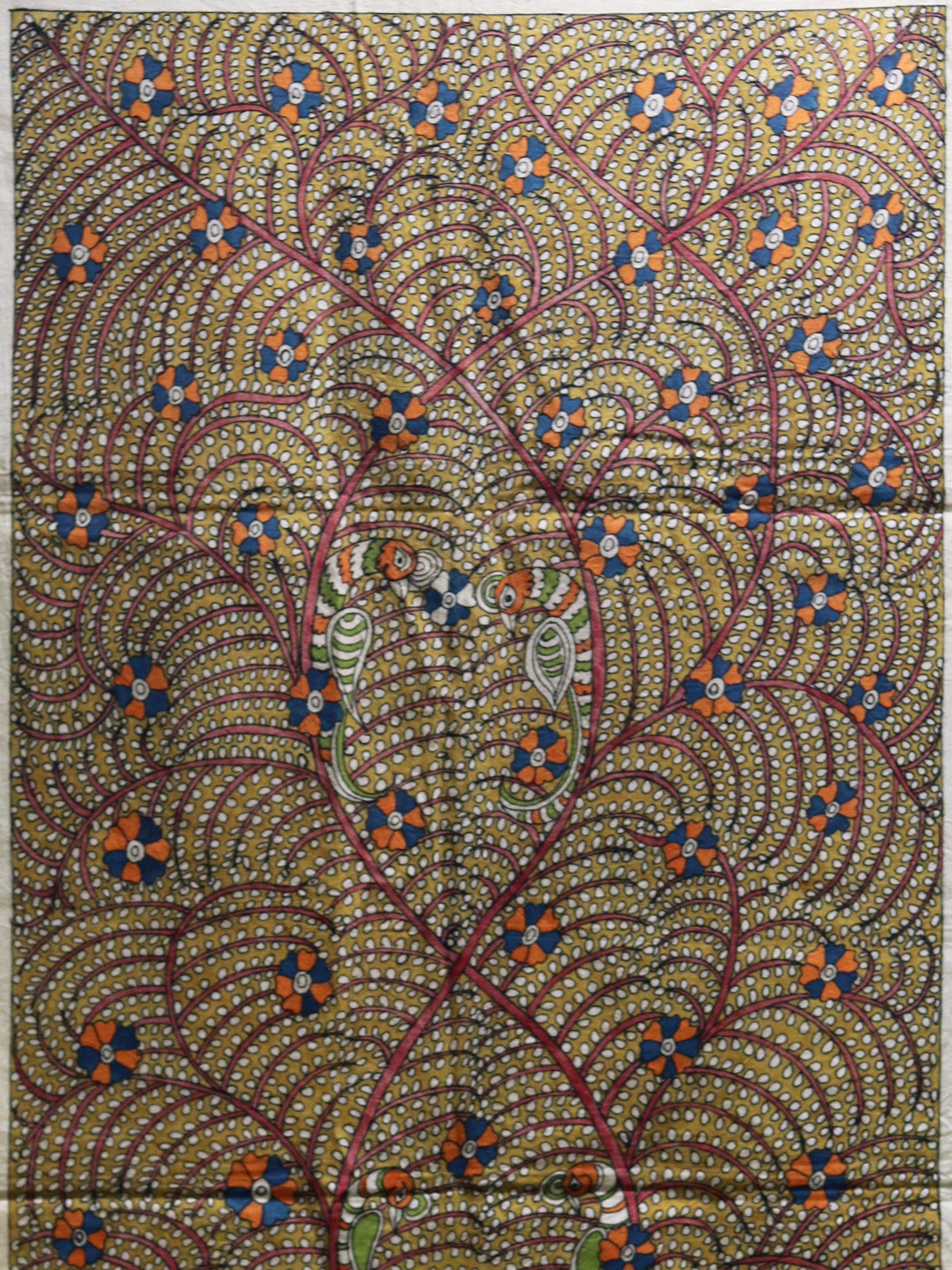 Exotic India Giant Flower Tree - Mata Ni Pachedi | Madarpat Cotton | By ...