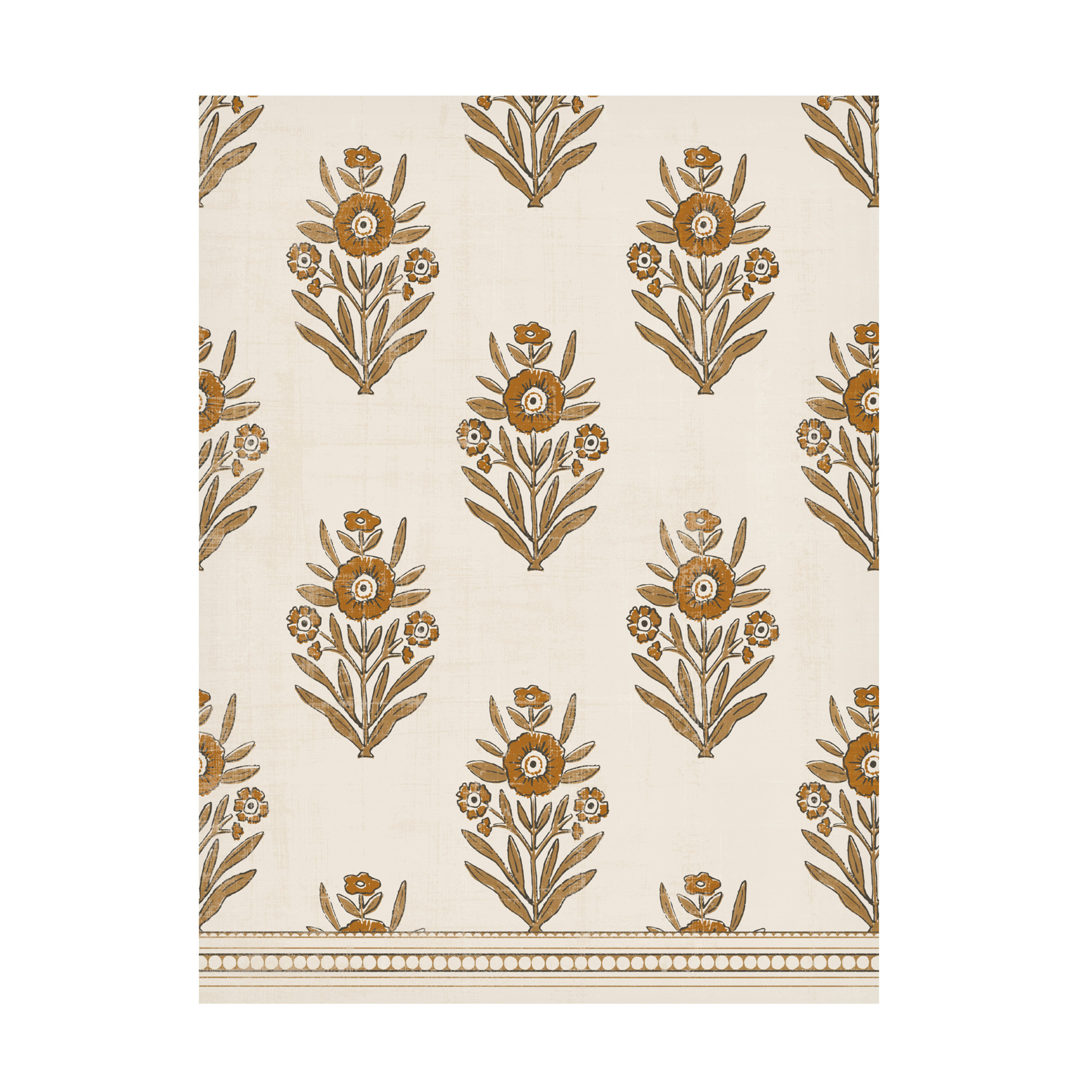 Red Barrel Studio® Victoria Barnes 'Block Print Blooms II' Canvas Art ...