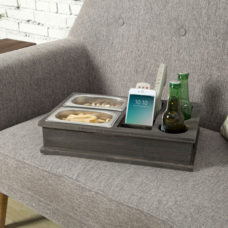 Mercer41 Kami TV Trays for Sofa with Snack Server | Wayfair