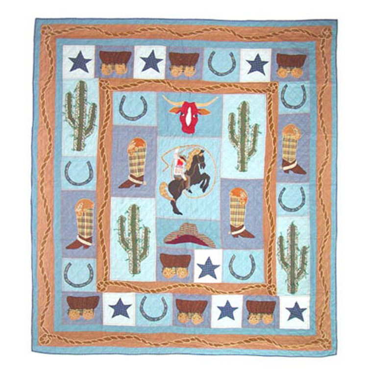 Patch Magic Cowboy Rustic Cotton Quilt | Wayfair