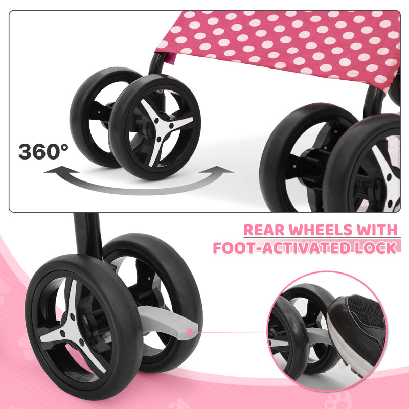 Magshion Pet Stoller Dog Cat Stoller Comfortable Lightweight Stroller ...