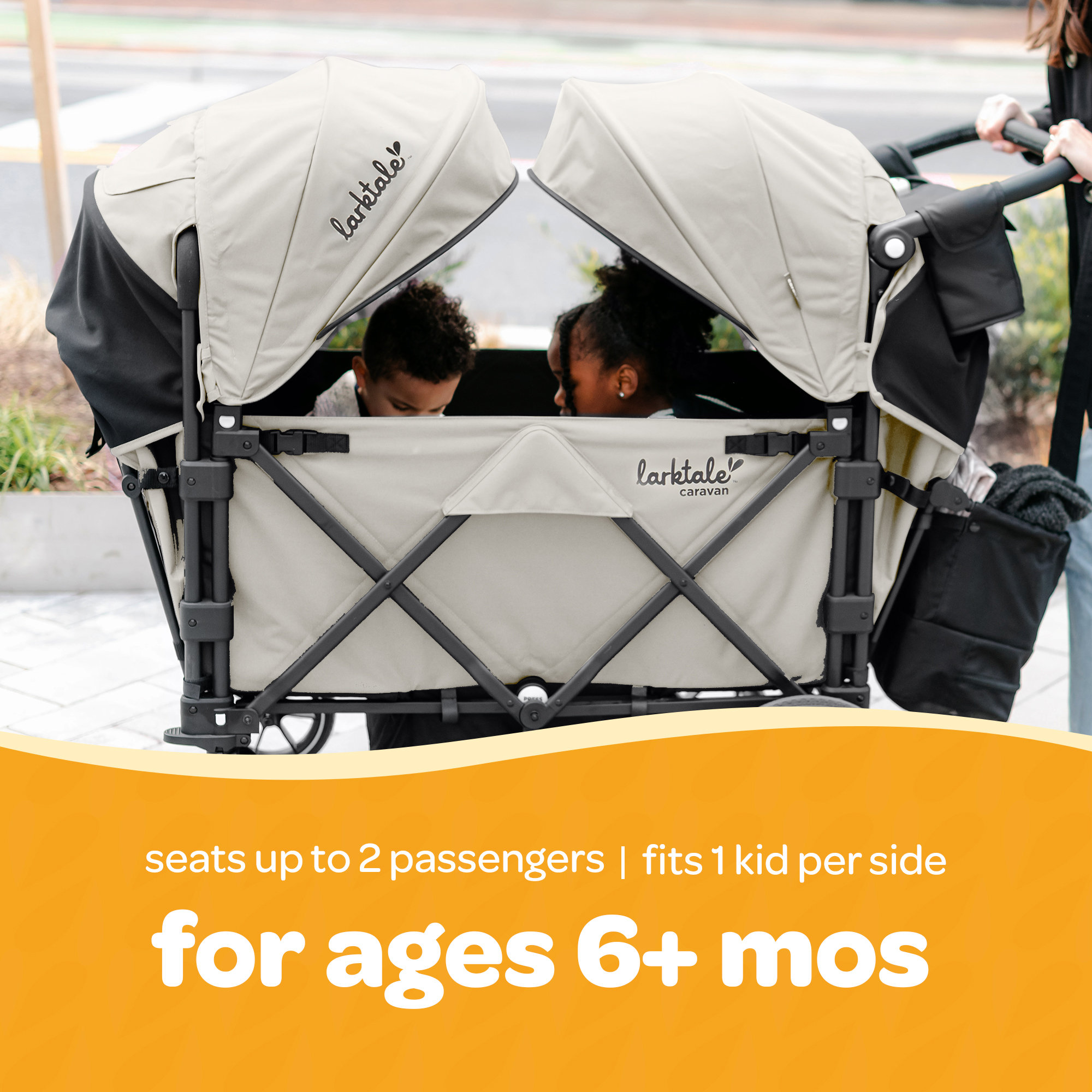 Larktale Caravan V3 Stroller, 2-Seater Kids Wagon, 207lb Capacity ...