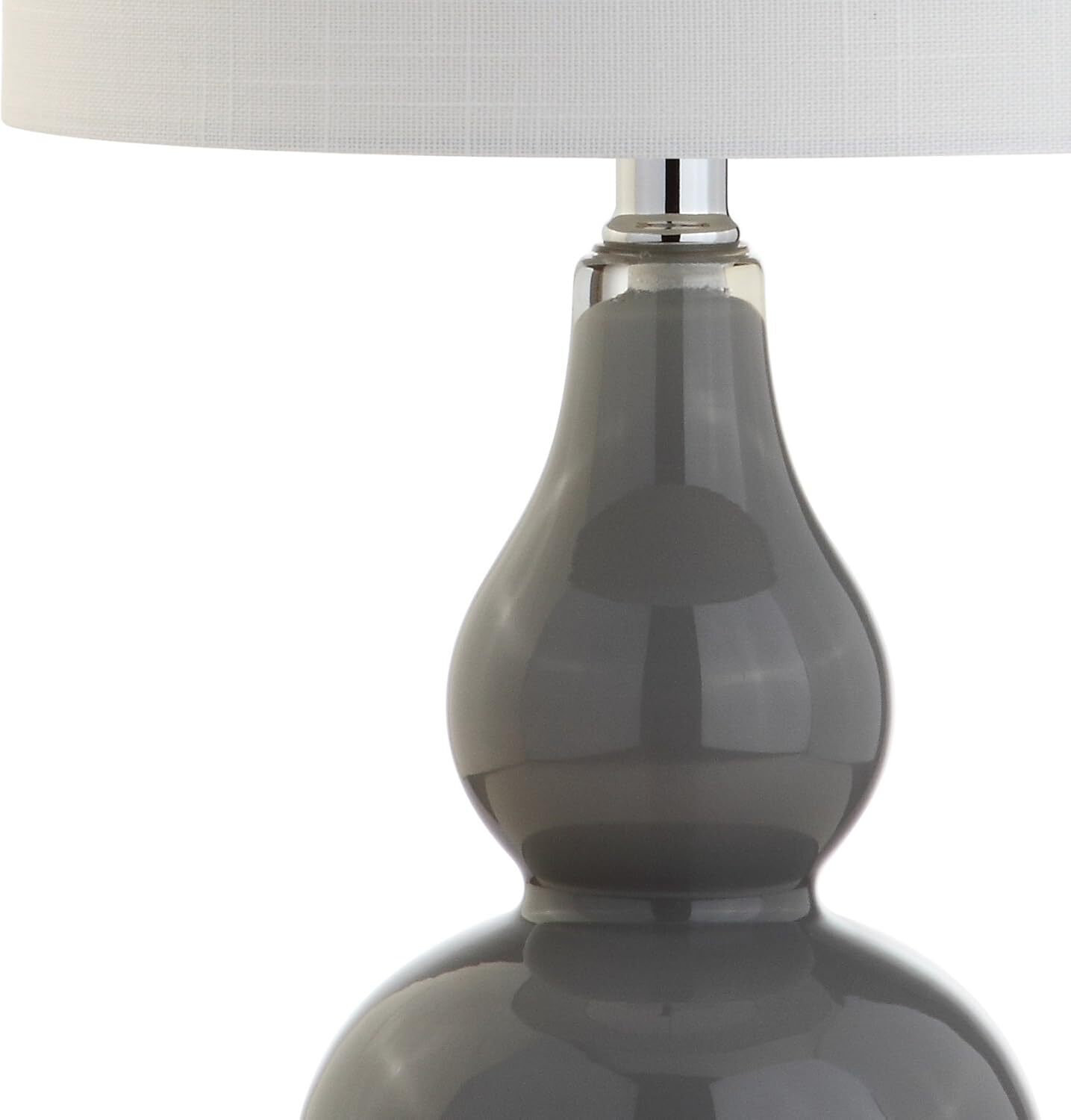 Ivy Bronx This 20.5-Inch Gray Mini Glass Table Lamp Blends A Mid ...