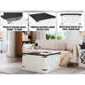 Gracie Oaks Square White Coffee Table With Dual - Lift Tops And ...