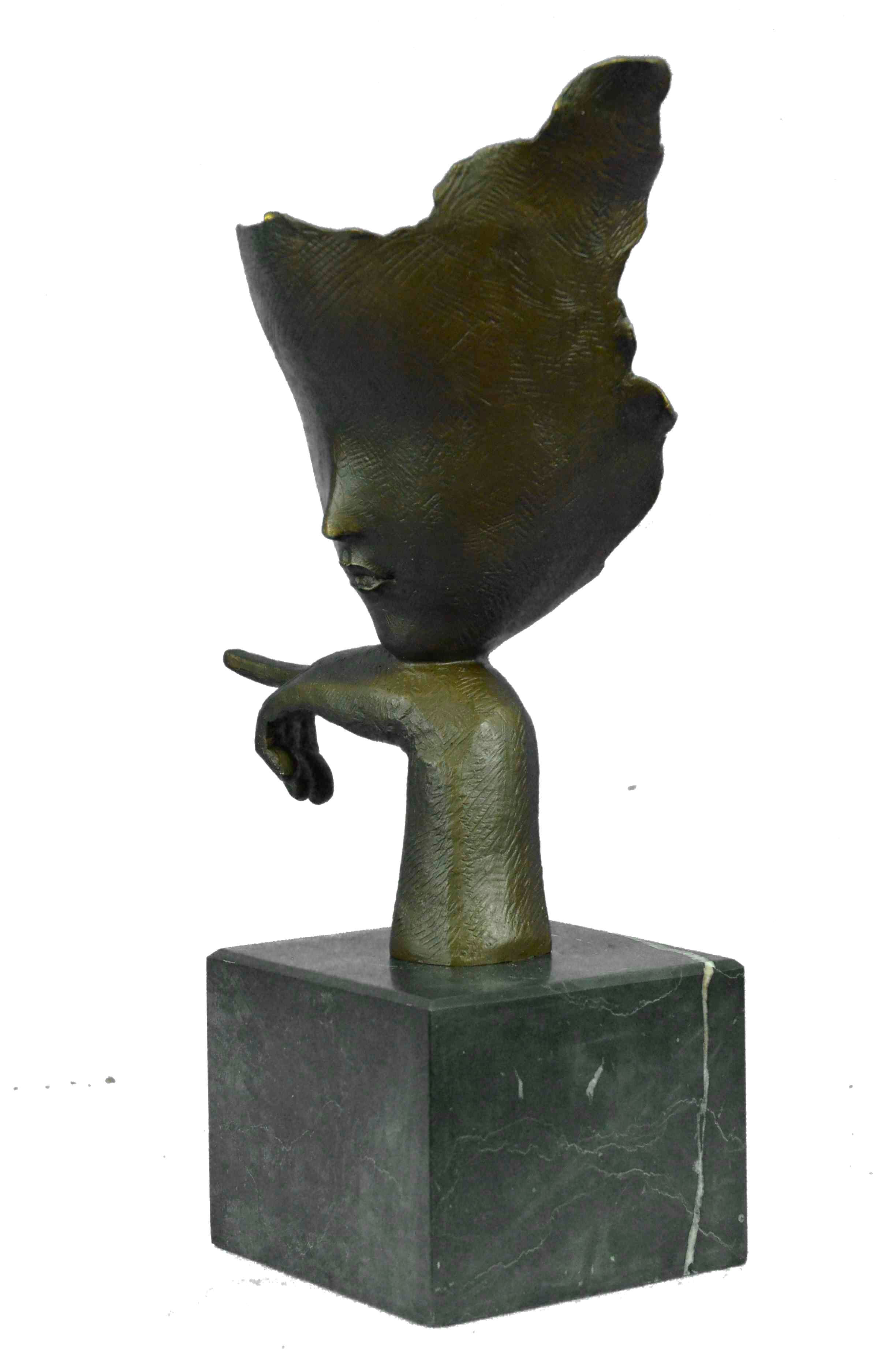 Williston Forge Dali Face Mask Floating Head Bronze Statue Sculpture ...