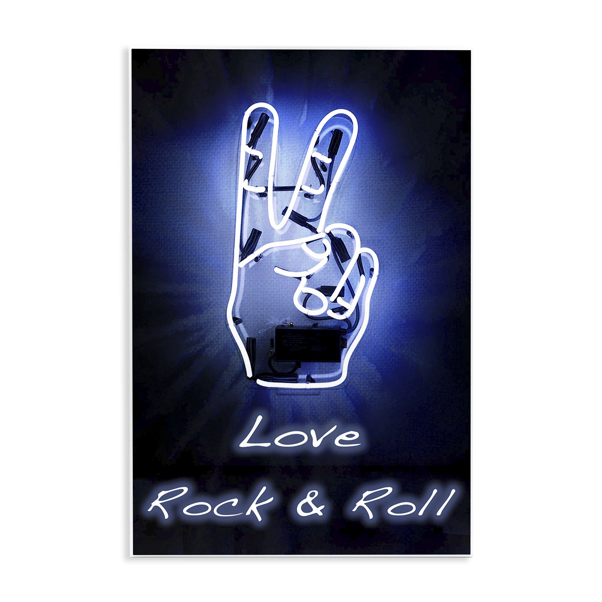Dakota Fields Love Rock & Roll Neon Wall Plaque Art by Graffi*tee ...