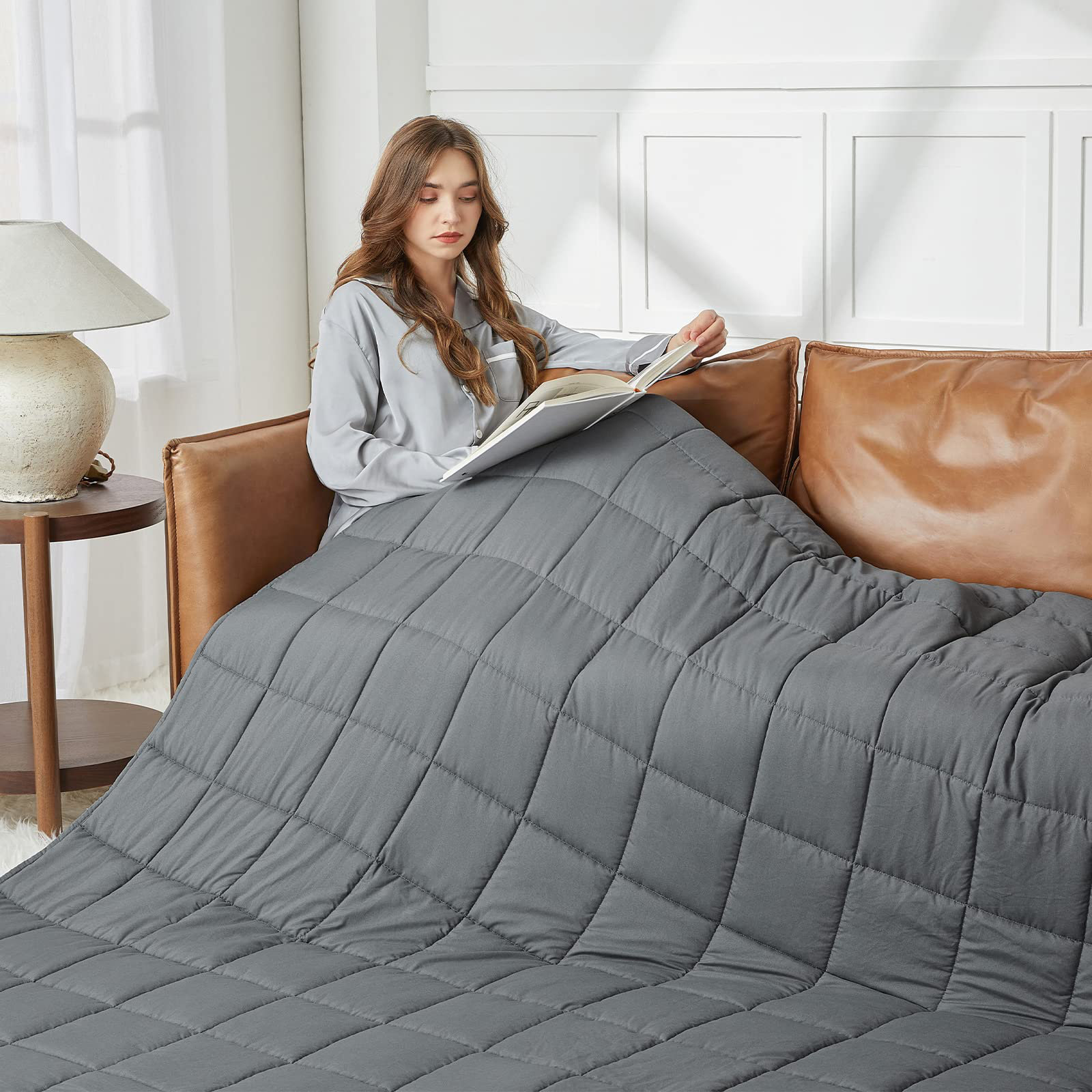 Teler Ultra Soft Breathable Weighted Throw Blanket & Reviews - Wayfair ...