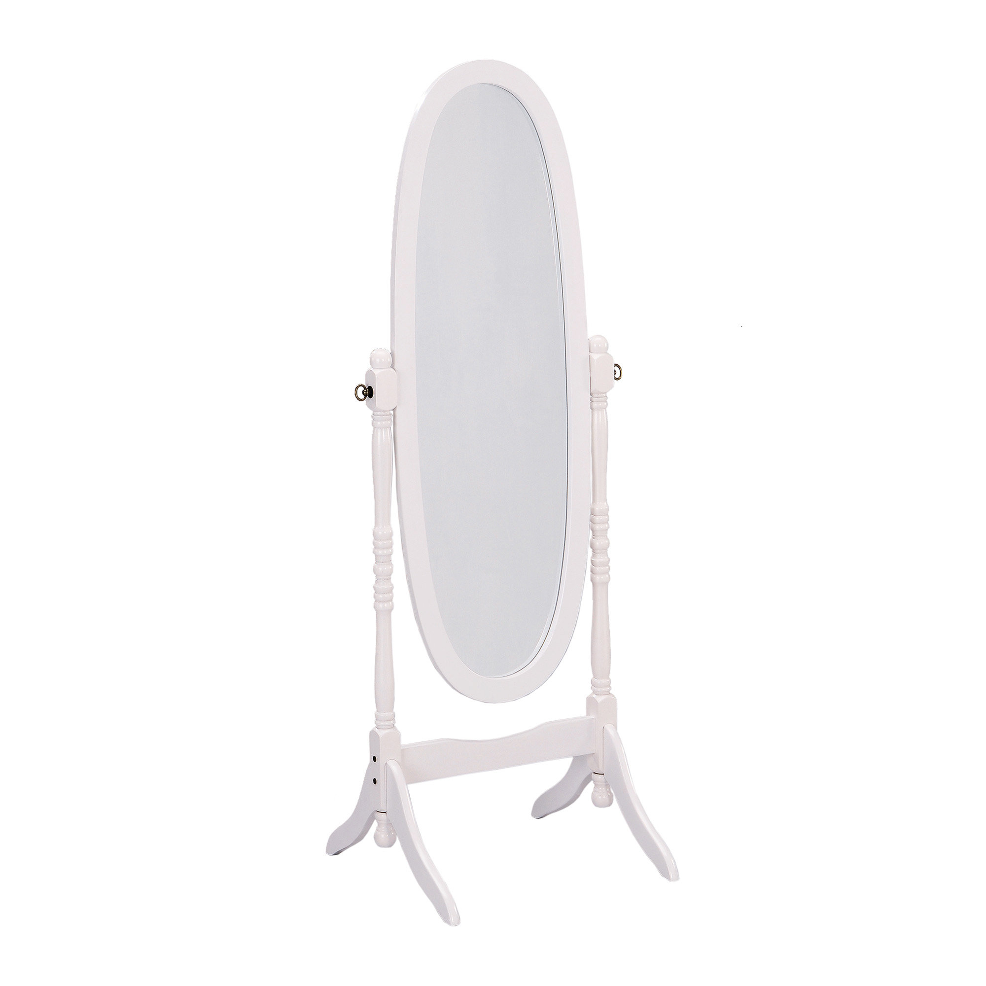 Charlton Home Classic Wooden Floor Mirror With Adjustable Angle And ...