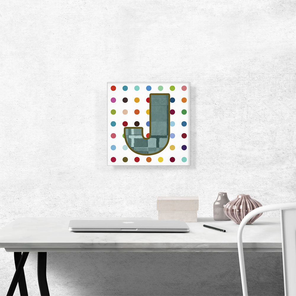 ARTCANVAS Fun Polka Dots Letter J Canvas Art Print - Wayfair Canada