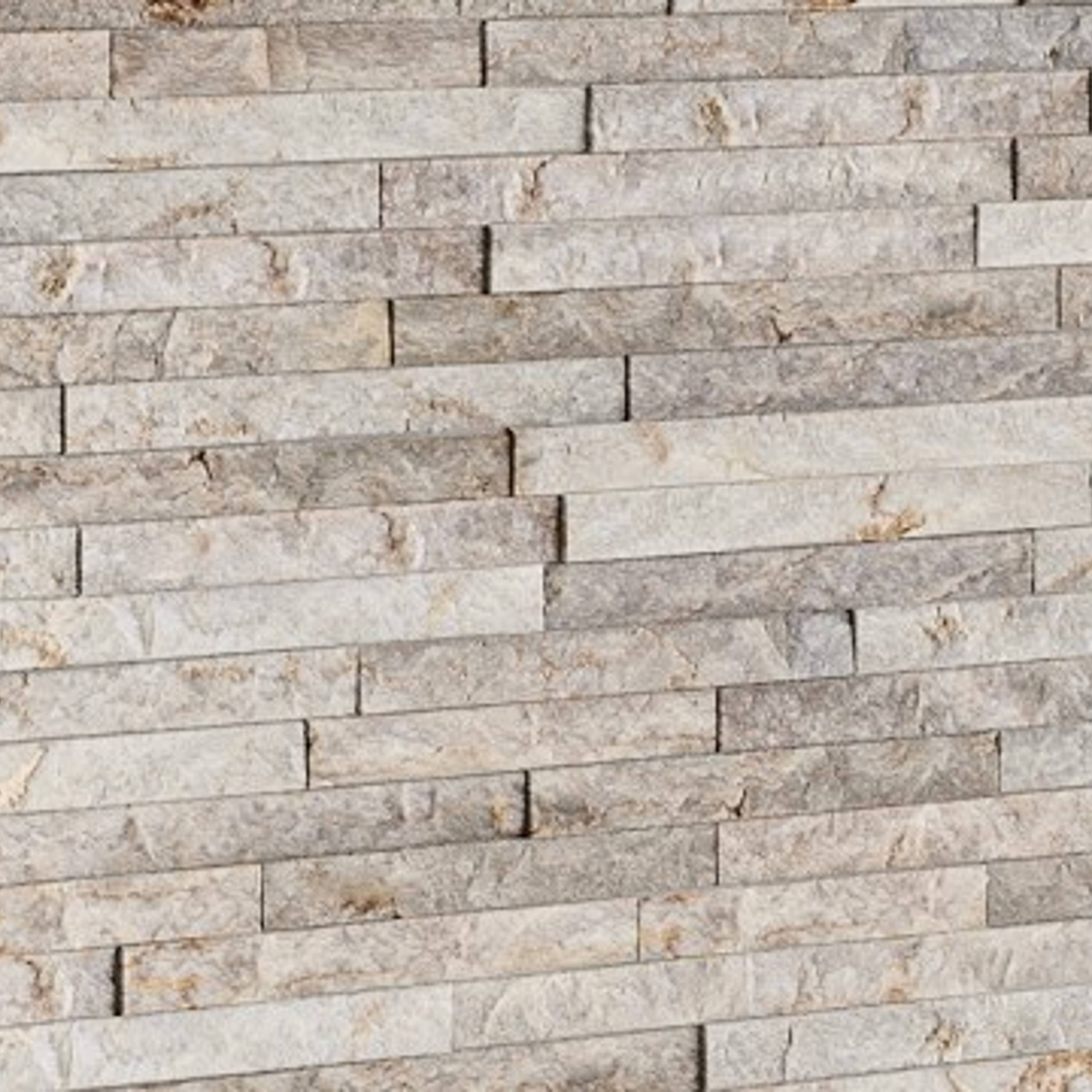 Cruz Bay Studio Slender Strip 3in.x12in. Split Face Marble Wall Tile ...