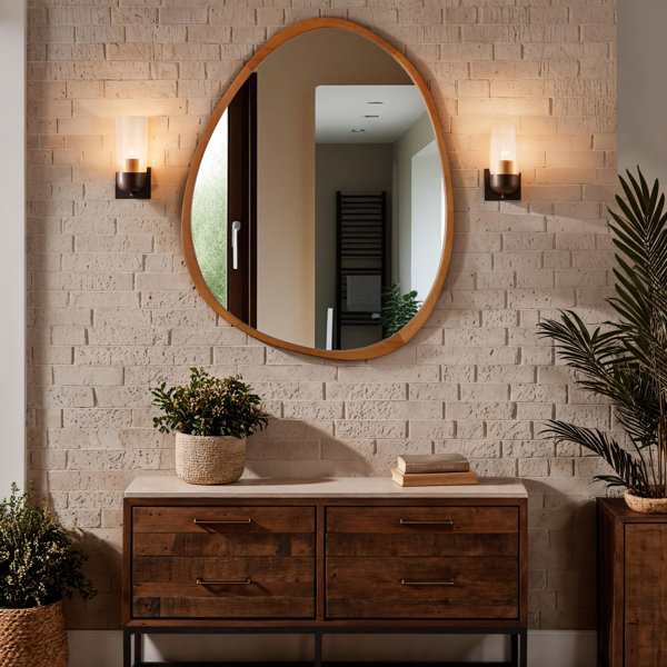 World Menagerie Solid Wood Free Form Mirror | Wayfair.co.uk