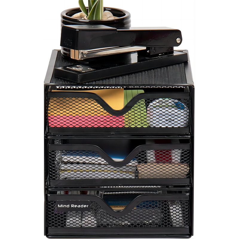 Inbox Zero Lisianne Metal Stackable Desk Organizer with Drawers | Wayfair