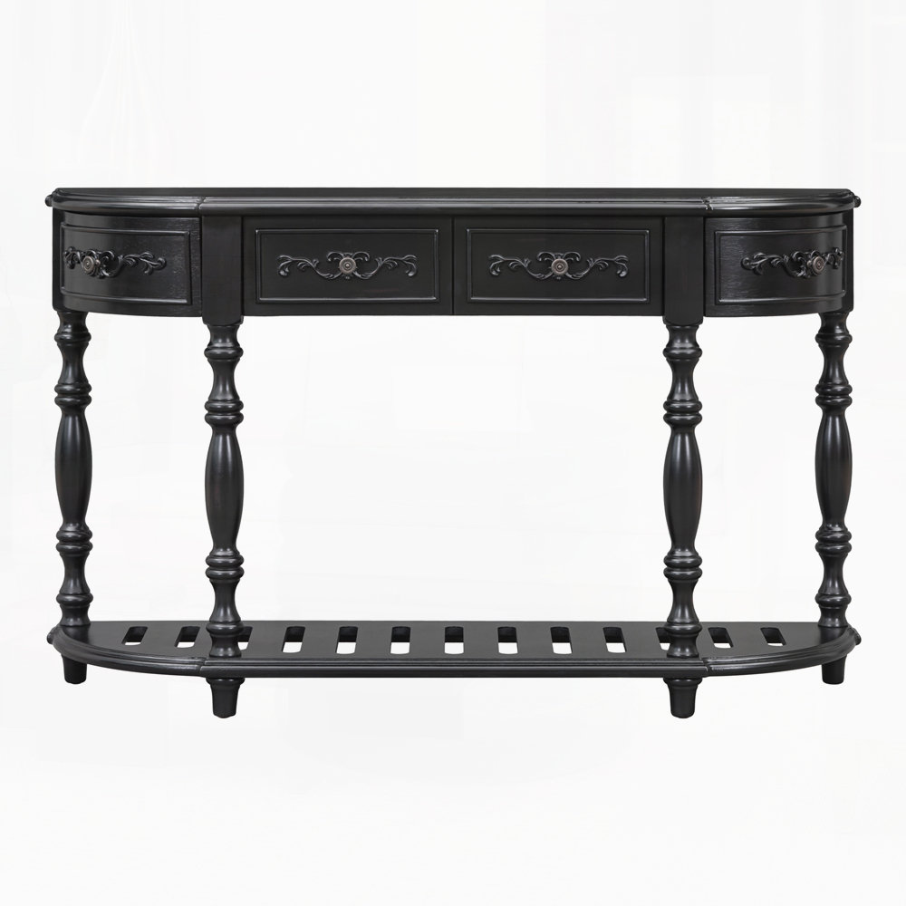 Red Barrel Studio® Modern Curved Console Table Sofa Table Entryway ...