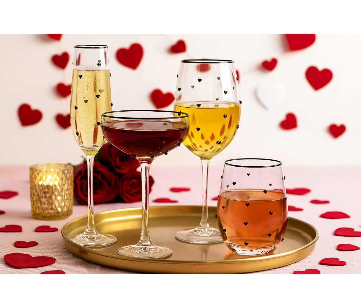 Ten Strawberry Street 10 Strawberry Street Charming Heart Glassware ...