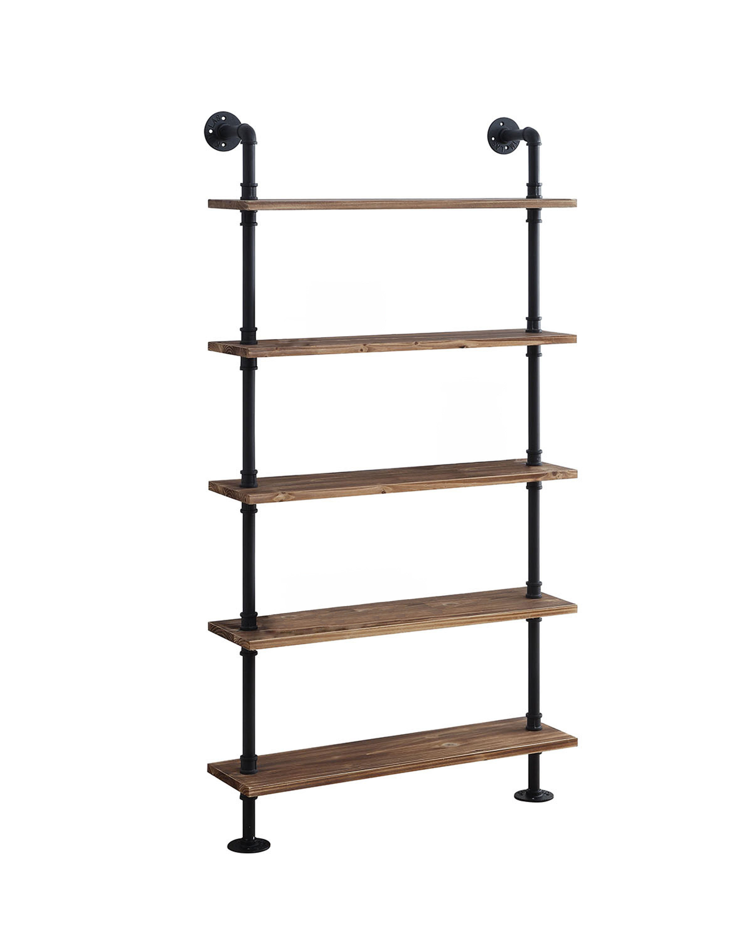 Williston Forge Juan 5 Tiered Shelf Industrial Pipe Shelves & Reviews ...