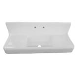 Barclay Alma 59'' L Wall-Mount Single Bowl Cast Iron Kitchen Sink ...